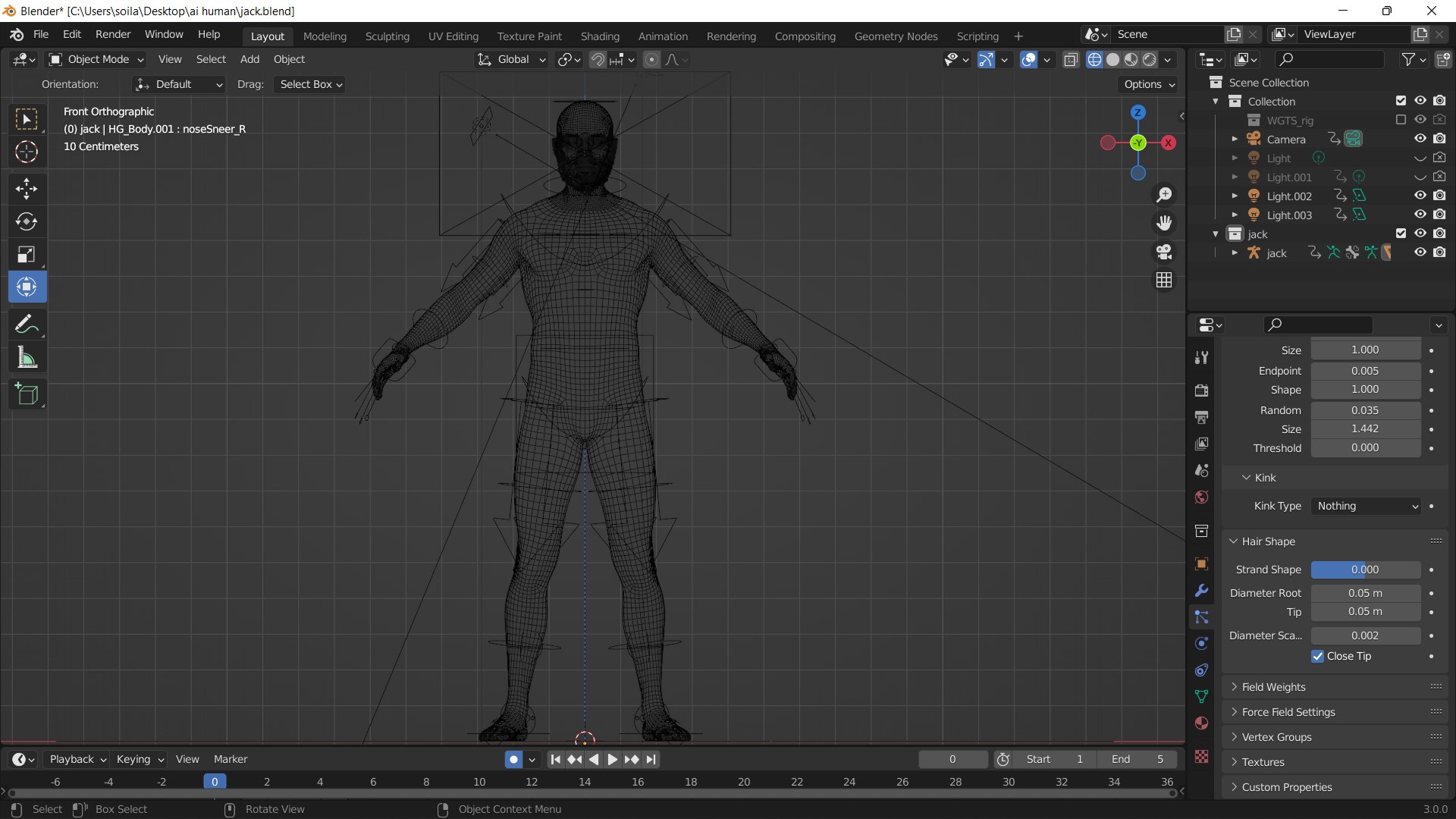 3D Jack Realistic Rigged Man Blender Character model 3D model model ...