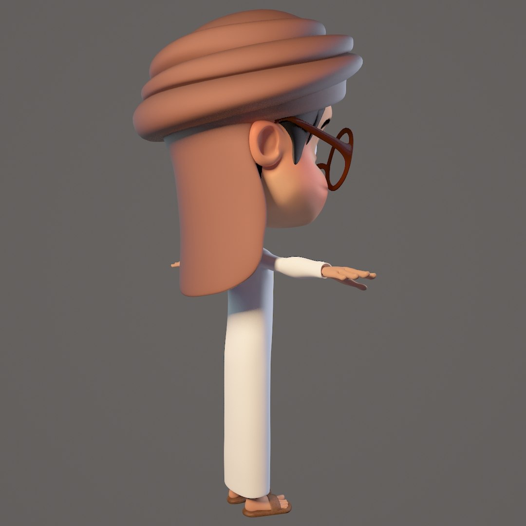 3D middle east cartoon boy - TurboSquid 1206723