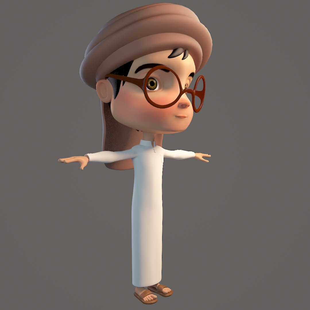 3D middle east cartoon boy - TurboSquid 1206723