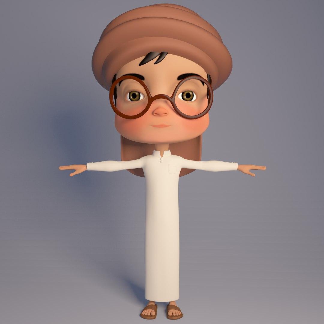 3D middle east cartoon boy - TurboSquid 1206723