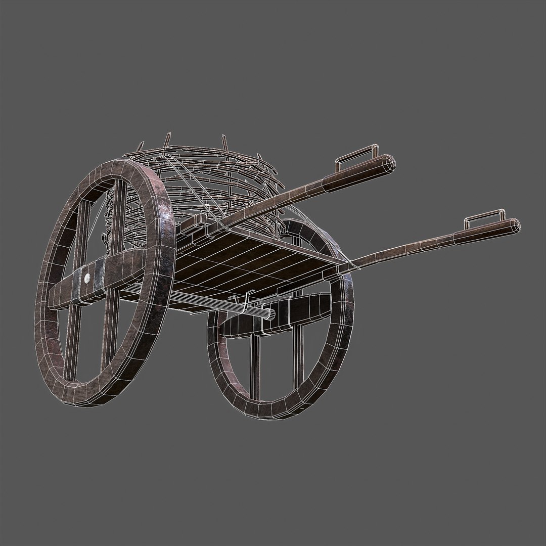 3D model Cart with basket - TurboSquid 1770865