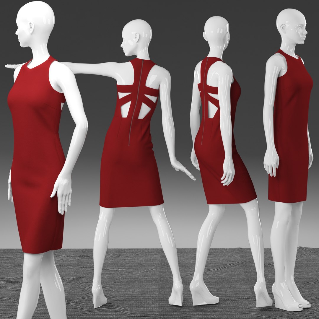 3d Fbx Woman Mannequin Clothes