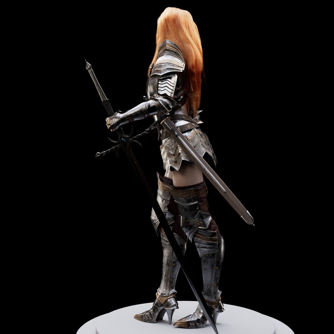 3D Femaler Knight Full Plate Cinematic - TurboSquid 2034670