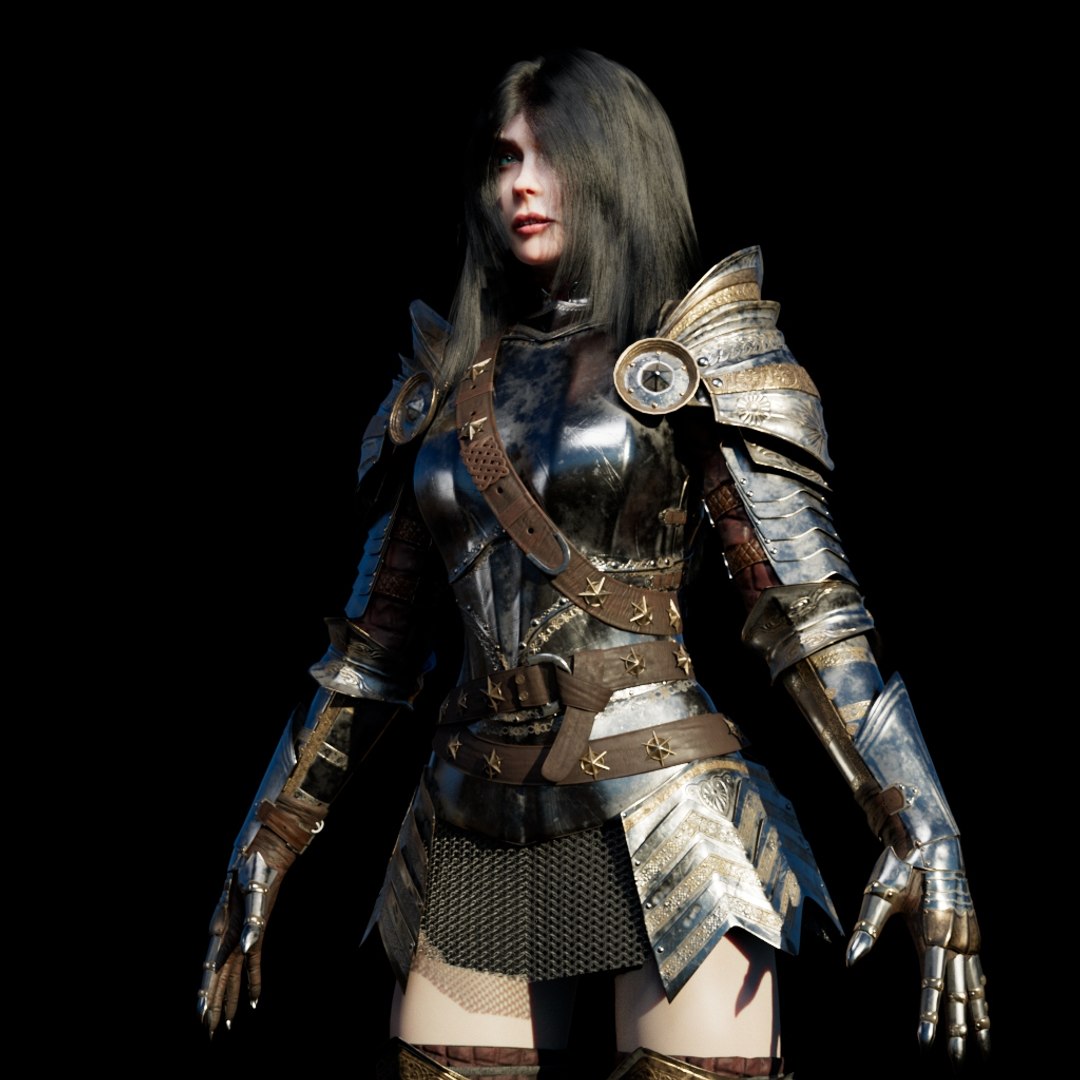 3D Femaler Knight Full Plate Cinematic - TurboSquid 2034670