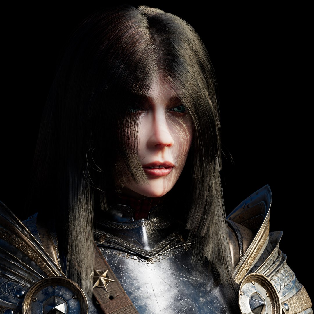 3D Femaler Knight Full Plate Cinematic - TurboSquid 2034670