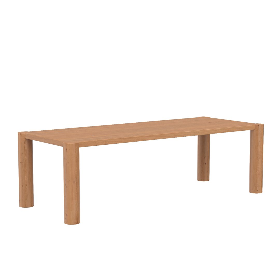 3D Post Dining Table Large Oak Natural - TurboSquid 2063209
