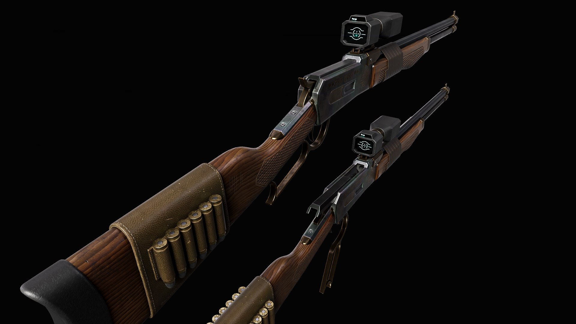 3D Model Sci Fi Space Cowboy Rifle - TurboSquid 2277547