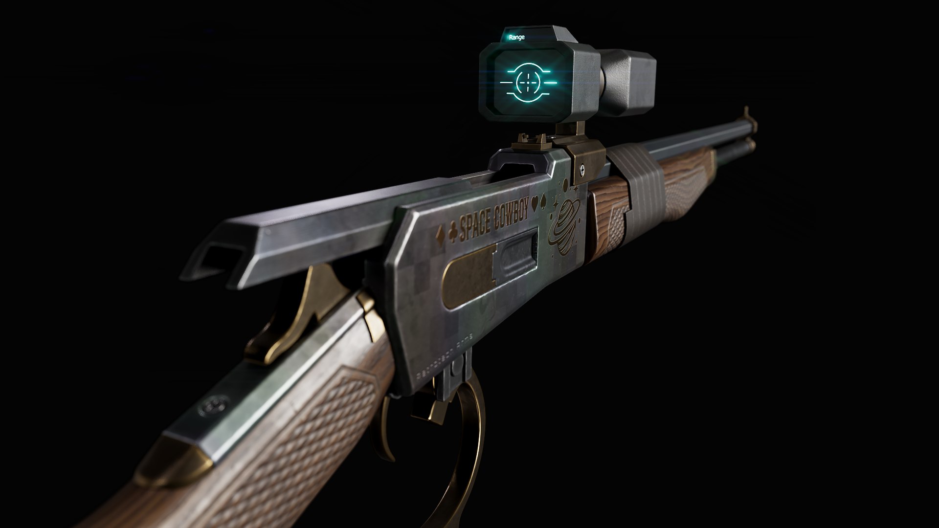 3D Model Sci Fi Space Cowboy Rifle - TurboSquid 2277547