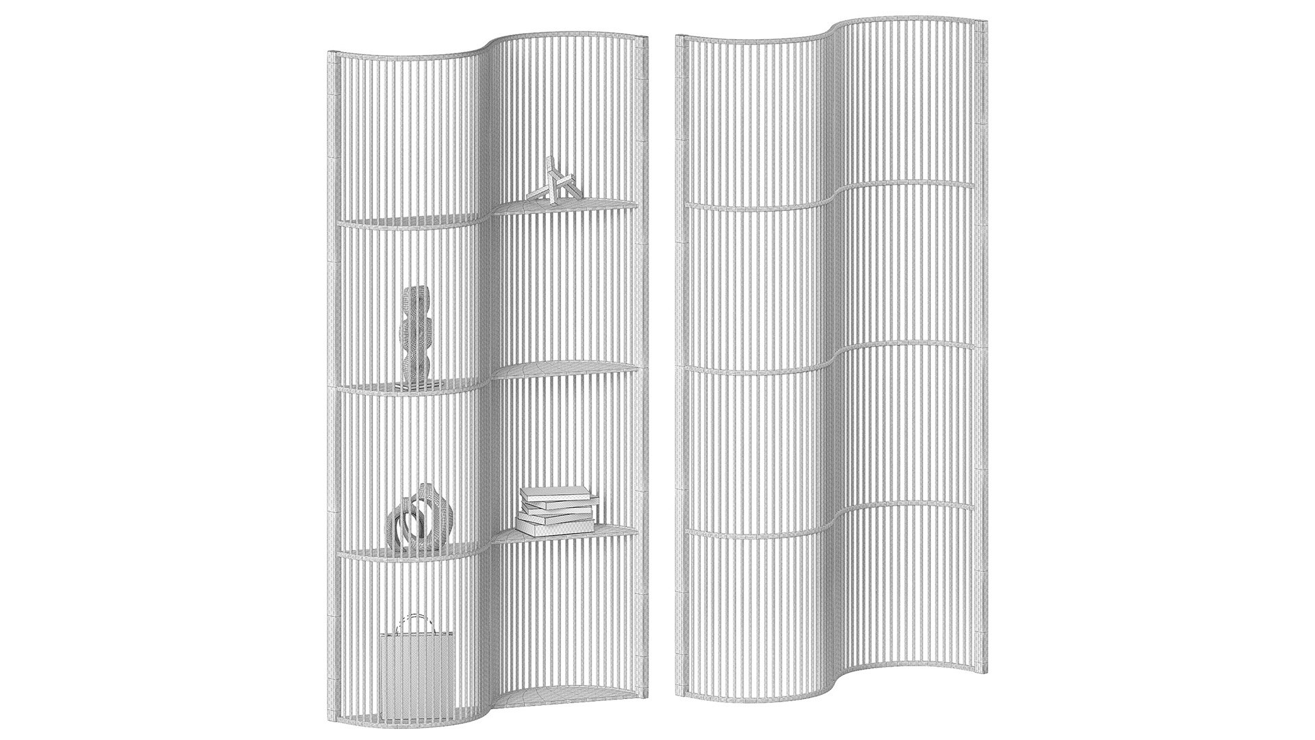 3D Room Dividers - Wooden Interior Partitions - TurboSquid 2254121