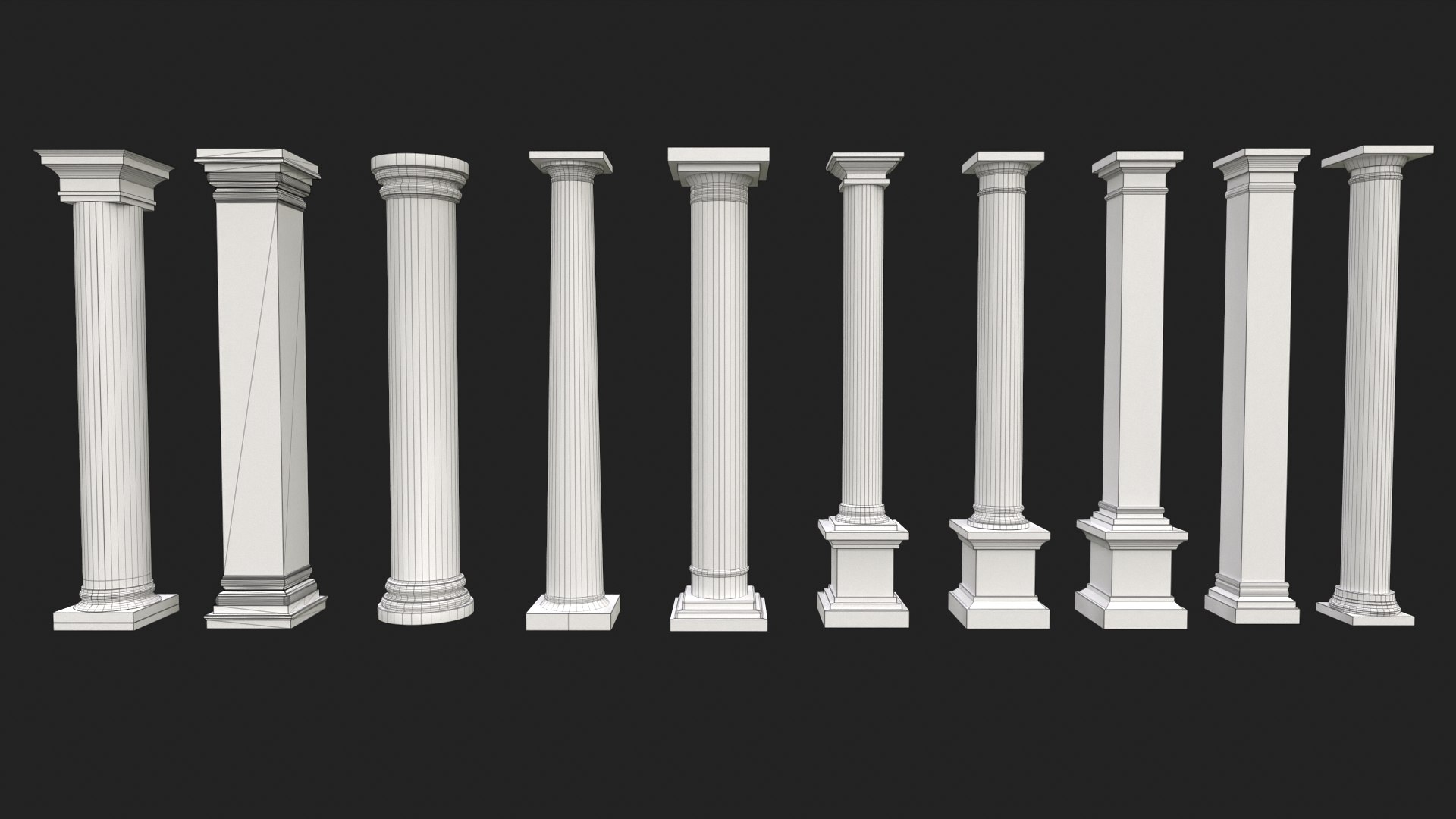 3D Ancient Columns Pack 1 Low-poly 3D Model - TurboSquid 2293512
