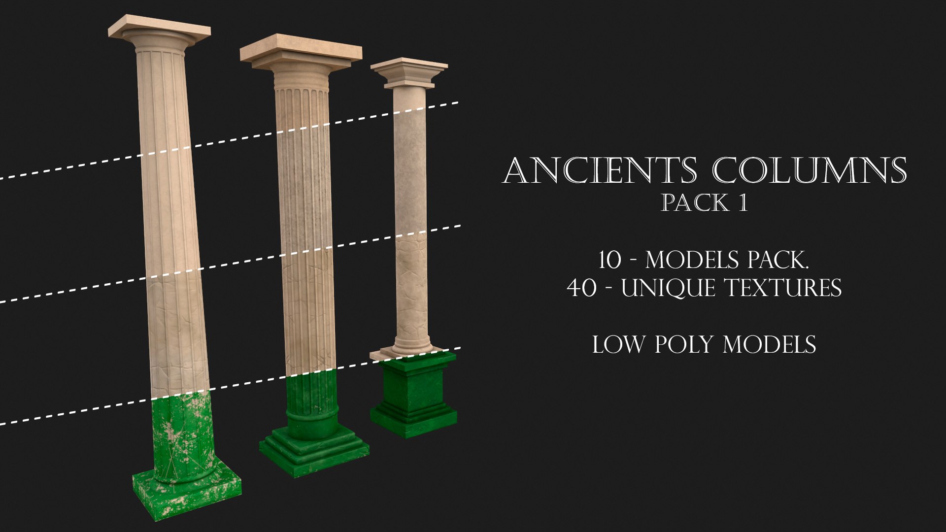 3D Ancient Columns Pack 1 Low-poly 3D Model - TurboSquid 2293512