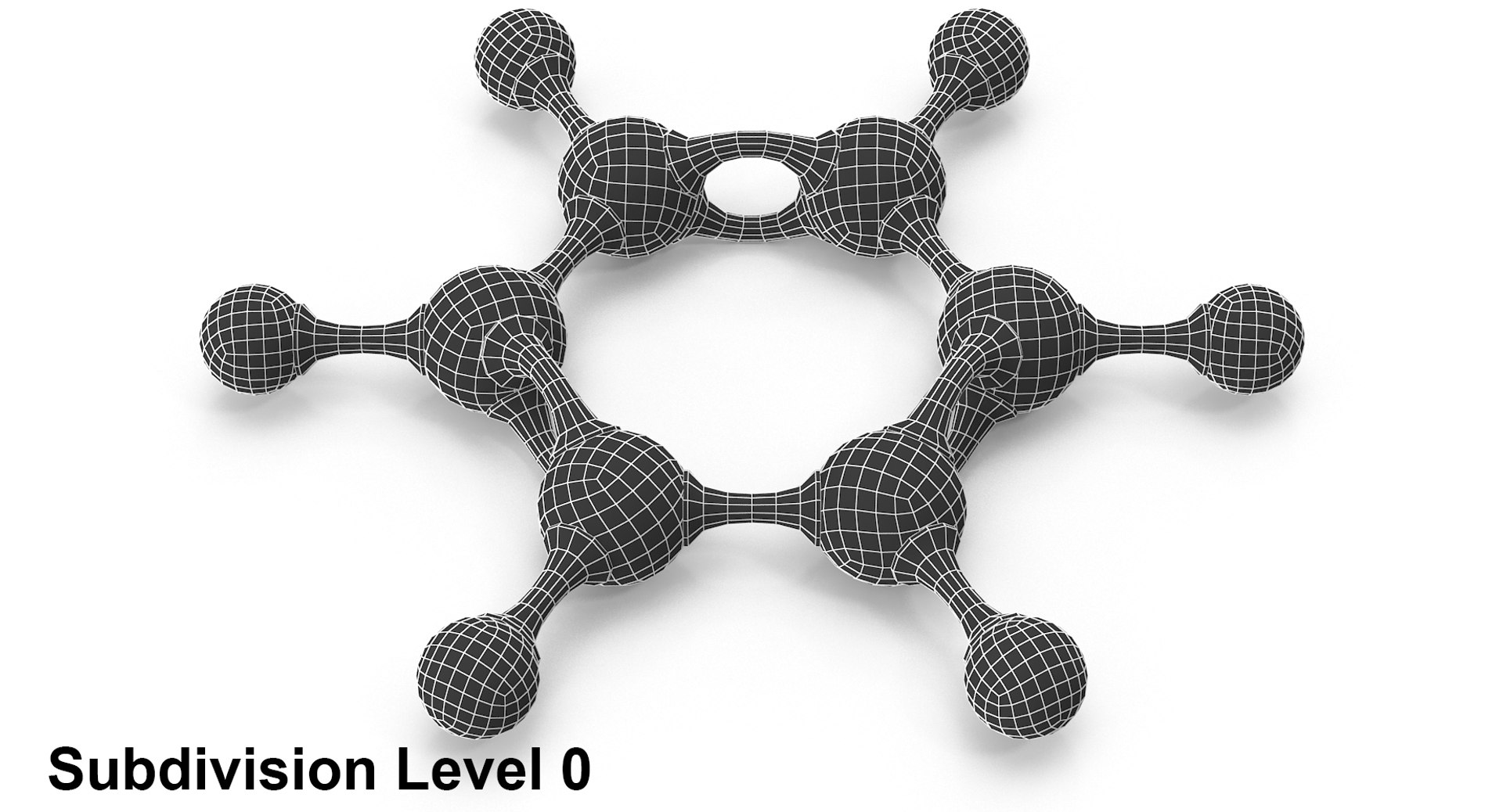 3D Model Benzene Molecular - TurboSquid 1282326