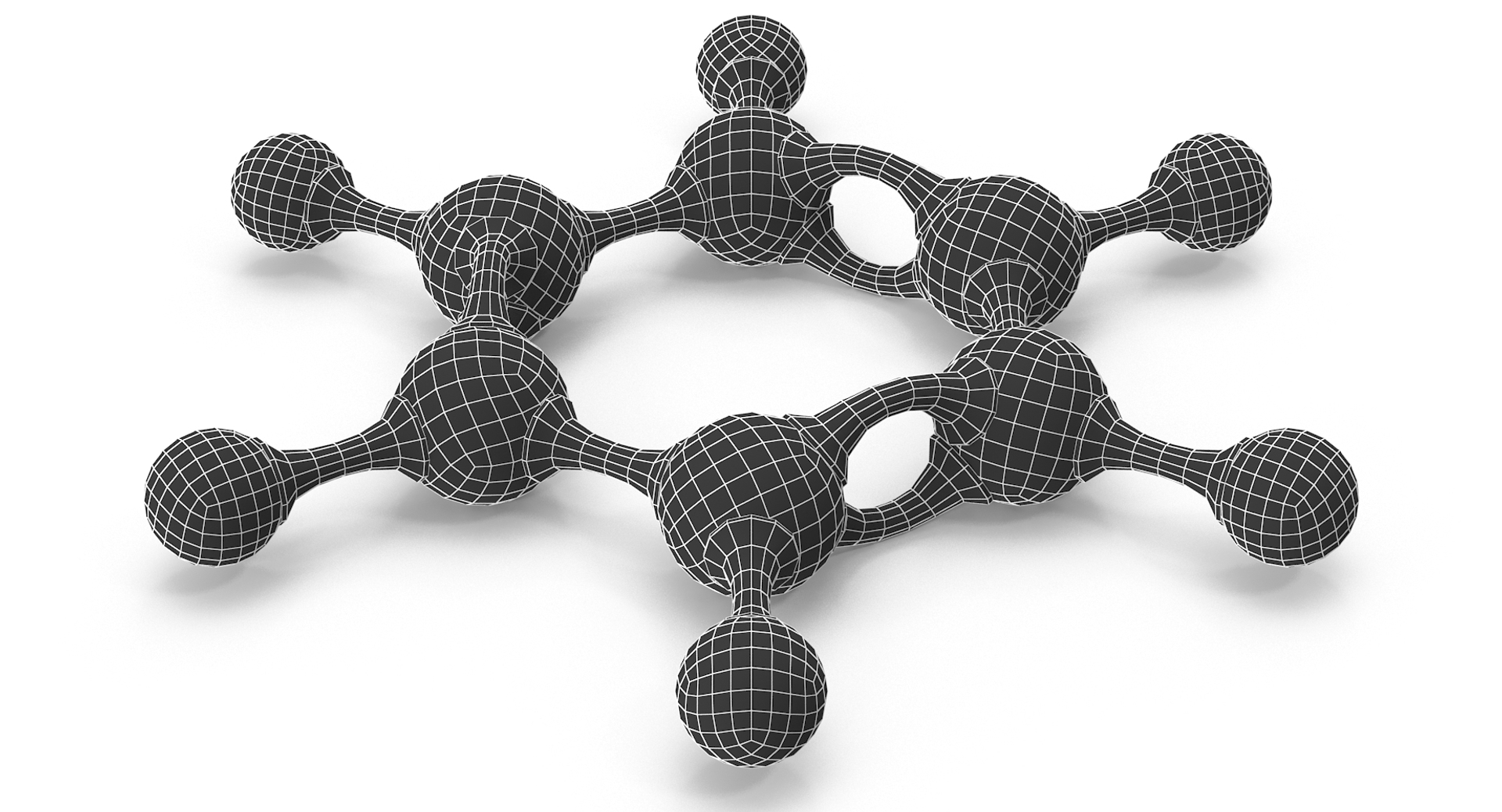 3D Model Benzene Molecular - TurboSquid 1282326