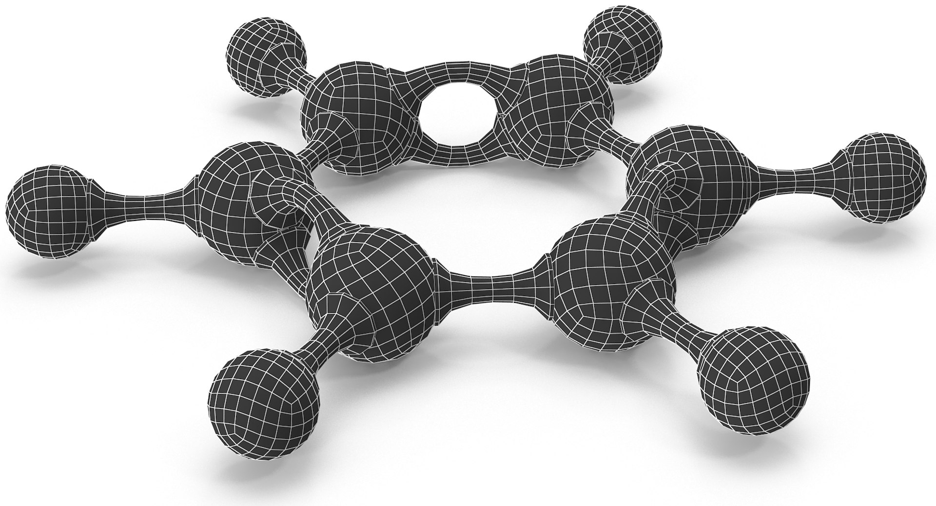 3D Model Benzene Molecular - TurboSquid 1282326