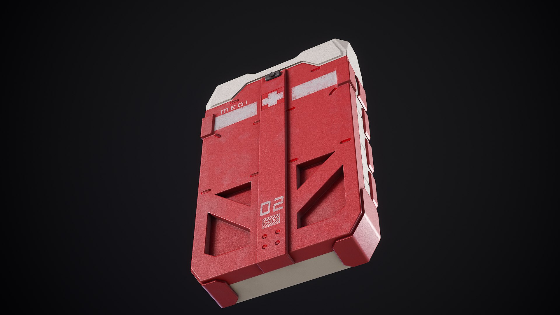 Sci-Fi First Aid Medical Box Lowpoly PBR 3D Model - TurboSquid 1754583