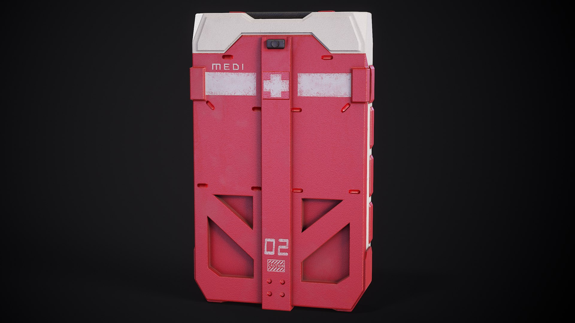 Sci-Fi First Aid Medical Box Lowpoly PBR 3D Model - TurboSquid 1754583