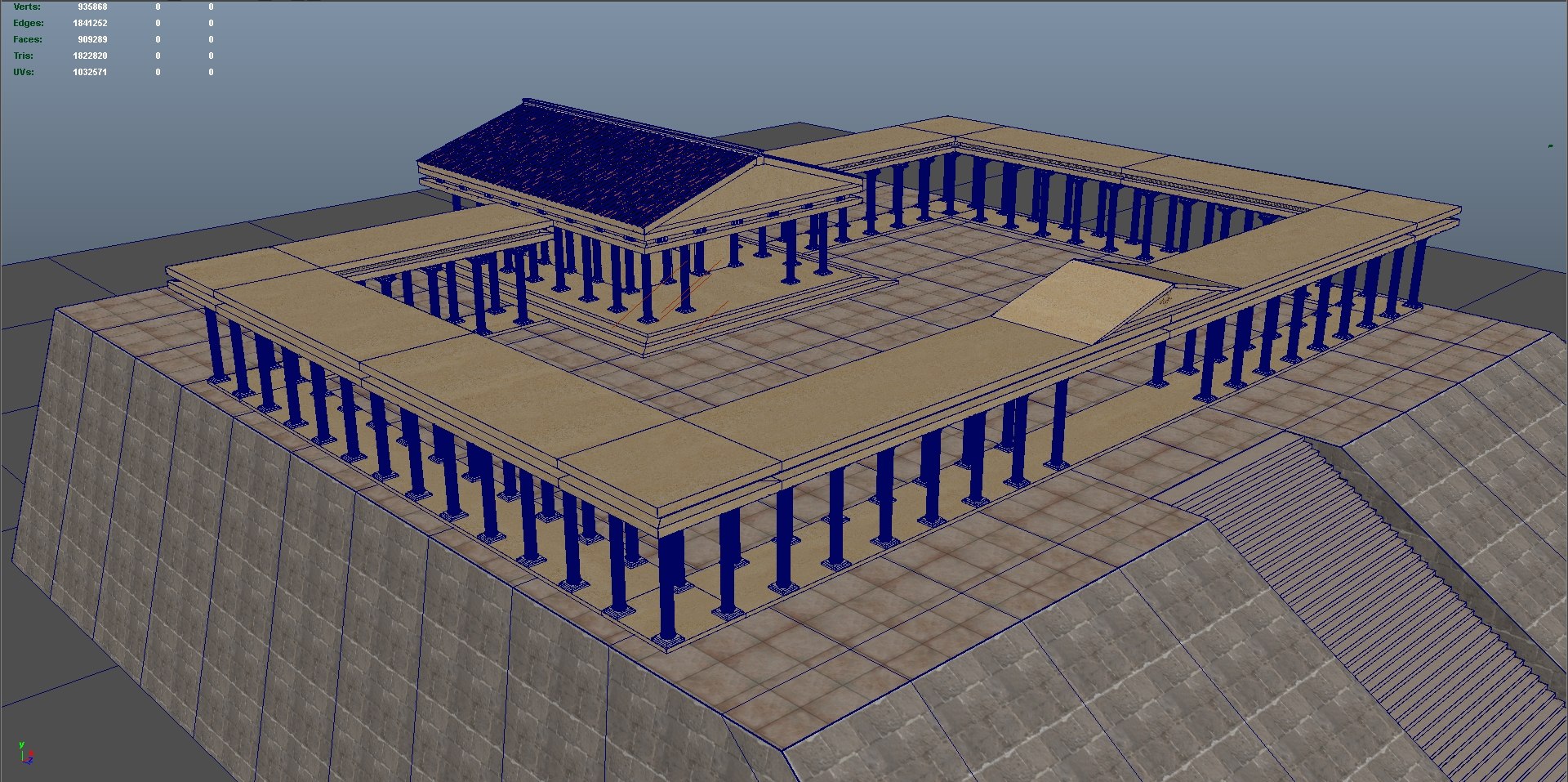Greek Temple 3d Model