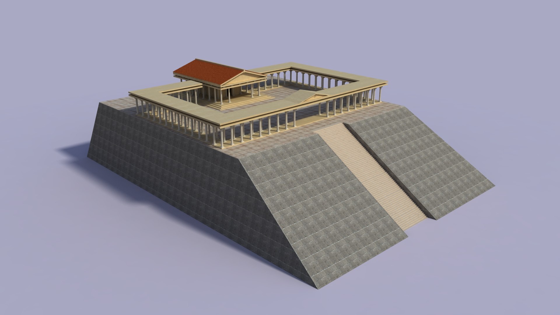 Greek Temple 3d Model
