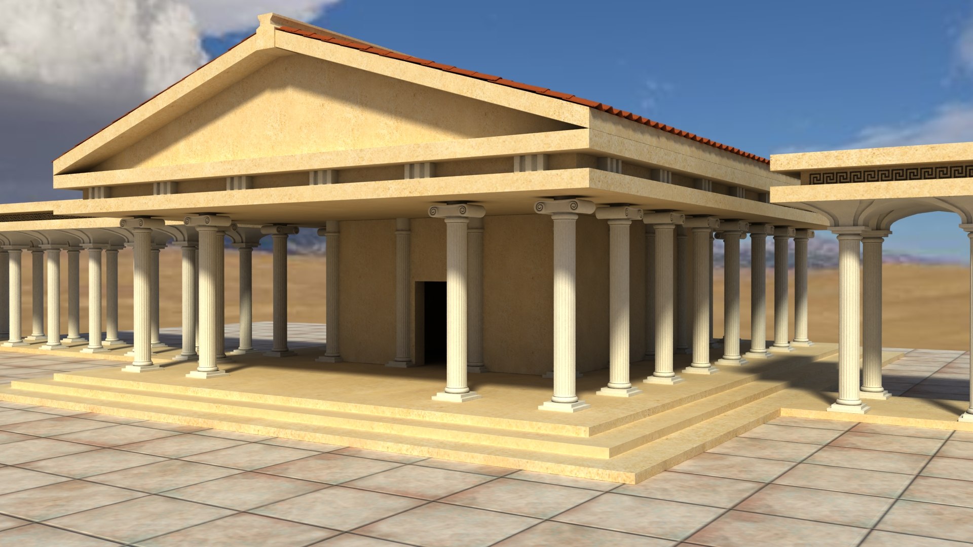Greek Temple 3d Model