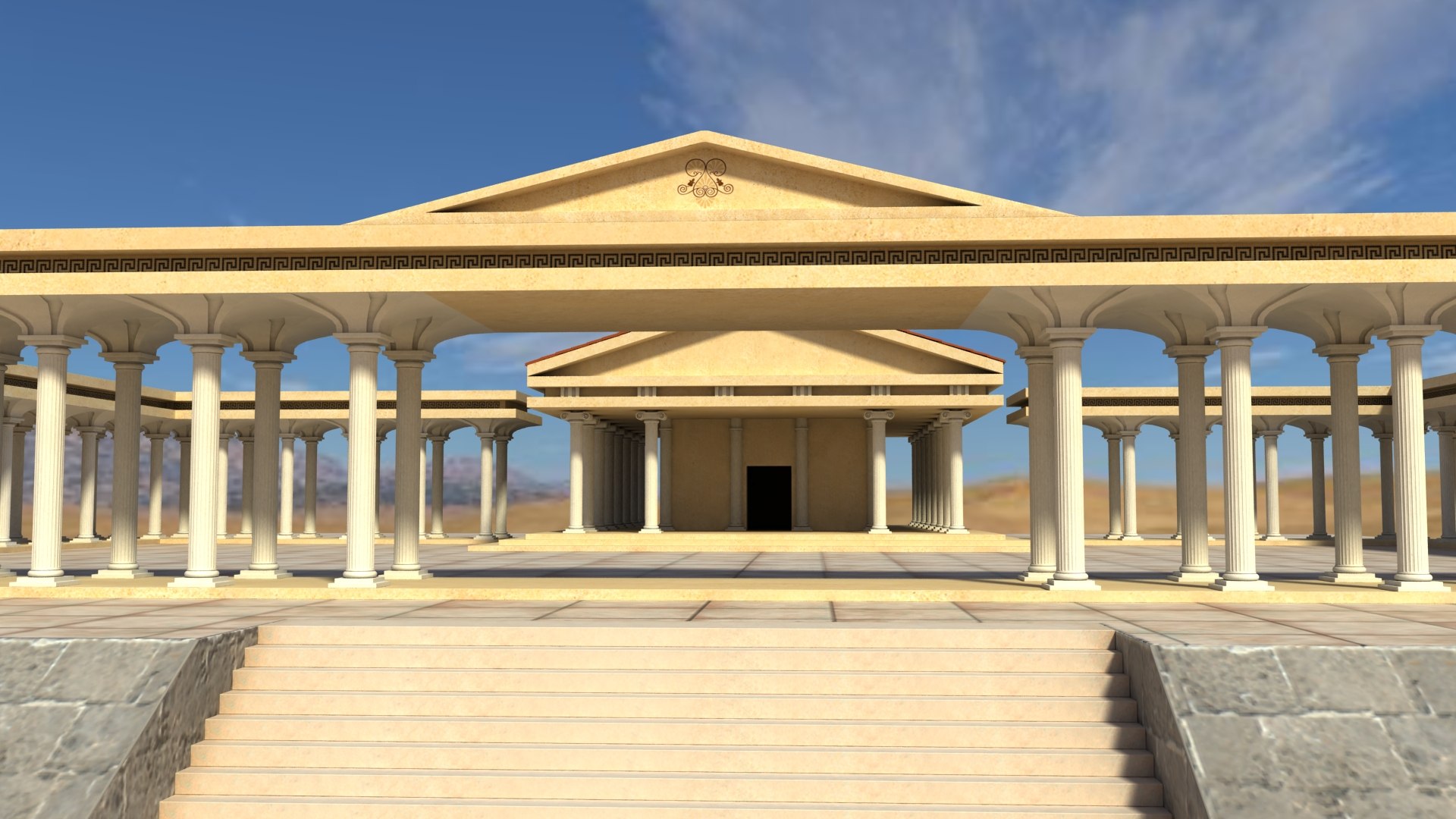 Greek Temple 3d Model