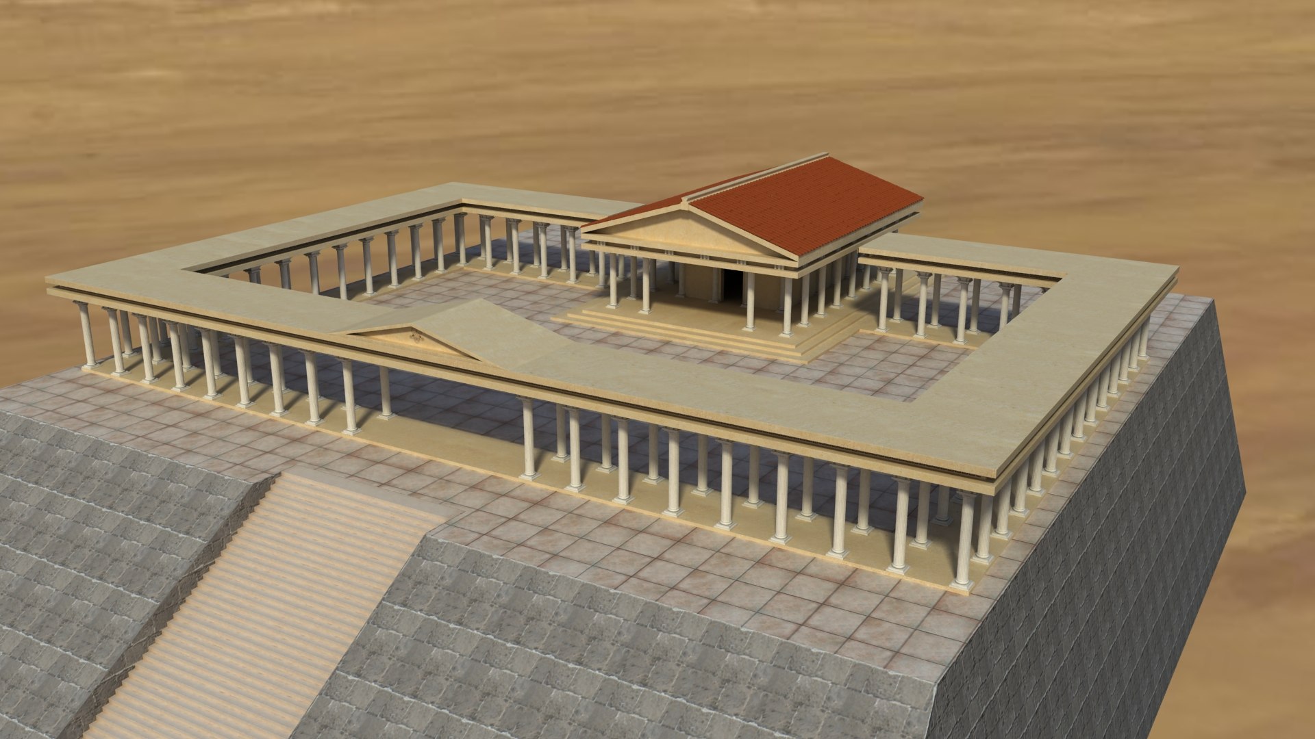 Greek Temple 3d Model