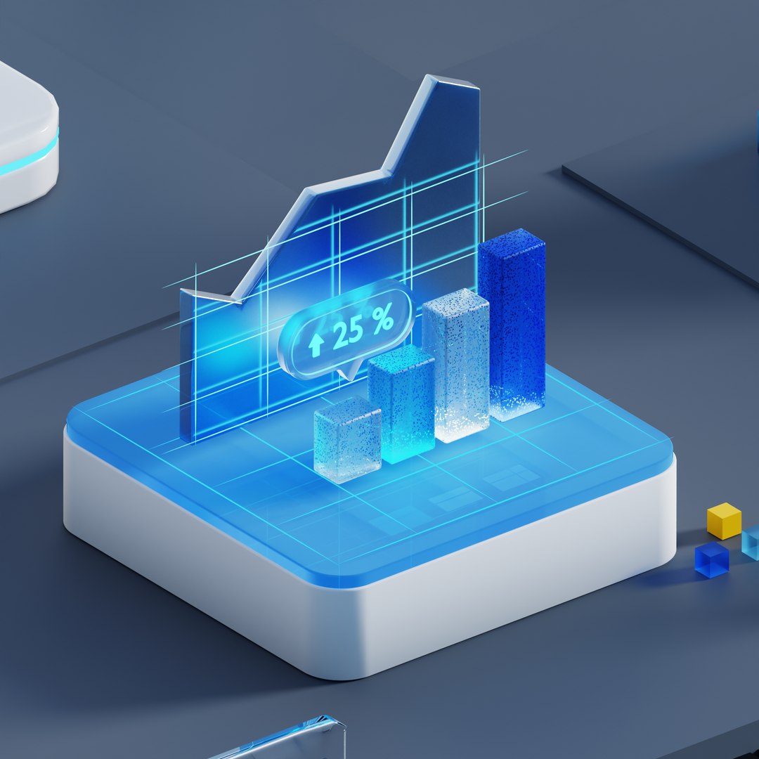 3D Isometric Bank Icon - TurboSquid 2347523