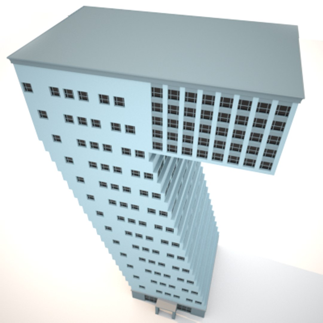 building shape number 7 c4d