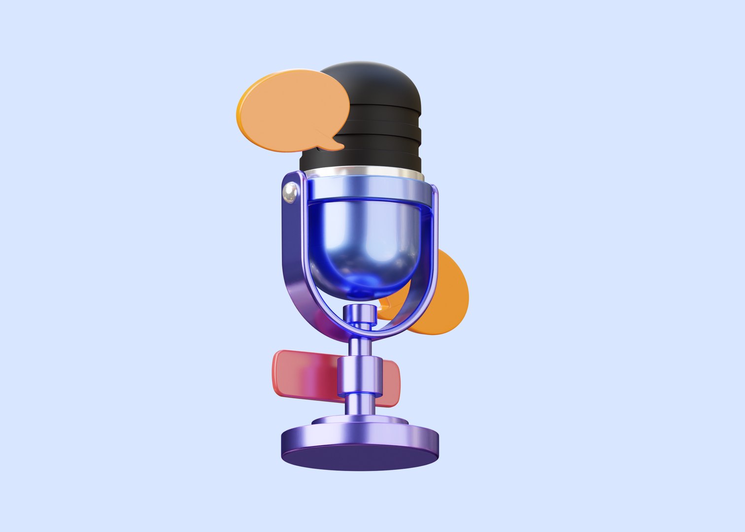 Live Podcast 3D Icon Illustration 3D Model - TurboSquid 2230275