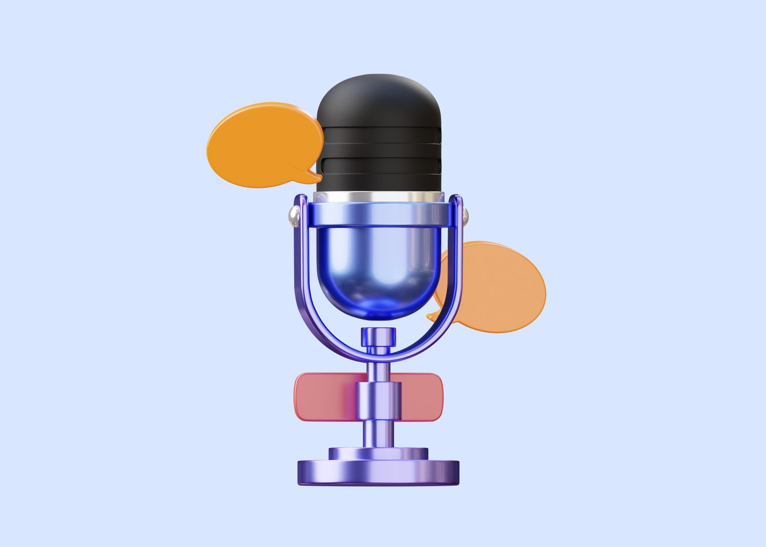 Live Podcast 3D Icon Illustration 3D Model - TurboSquid 2230275