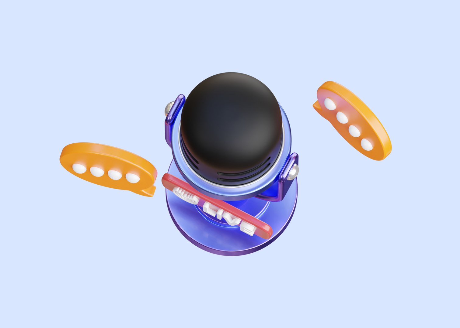 Live Podcast 3D Icon Illustration 3D Model - TurboSquid 2230275