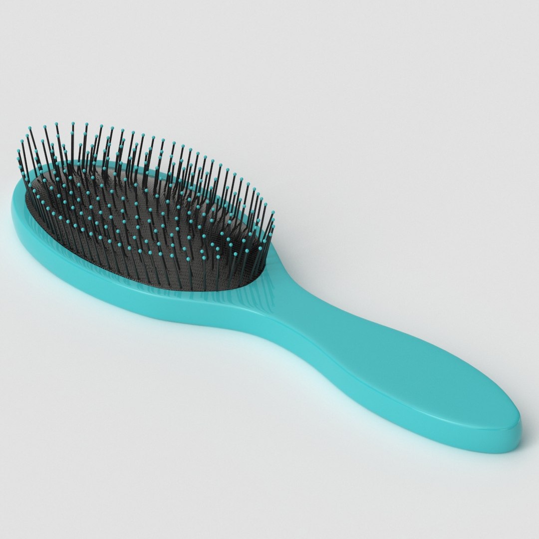 3D Blue Hair Brush Model - TurboSquid 2221857