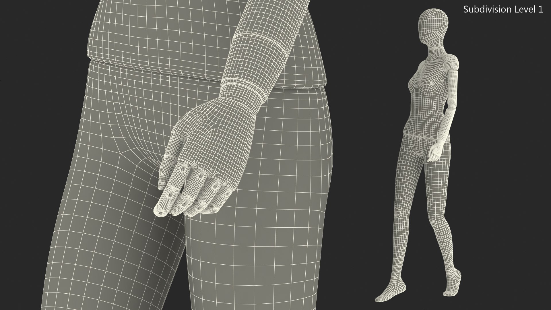 3D Flexible Female Mannequin Walking Pose Satin Grey - TurboSquid 1848622