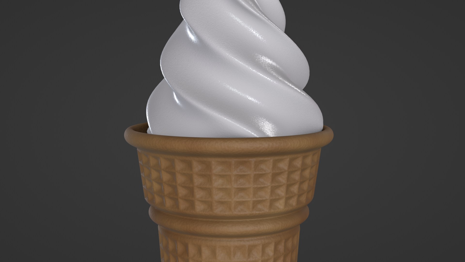 3D Model Ice Cream White - TurboSquid 2064662