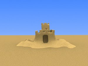 3d model sand castle