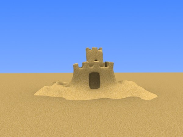 3d model sand castle