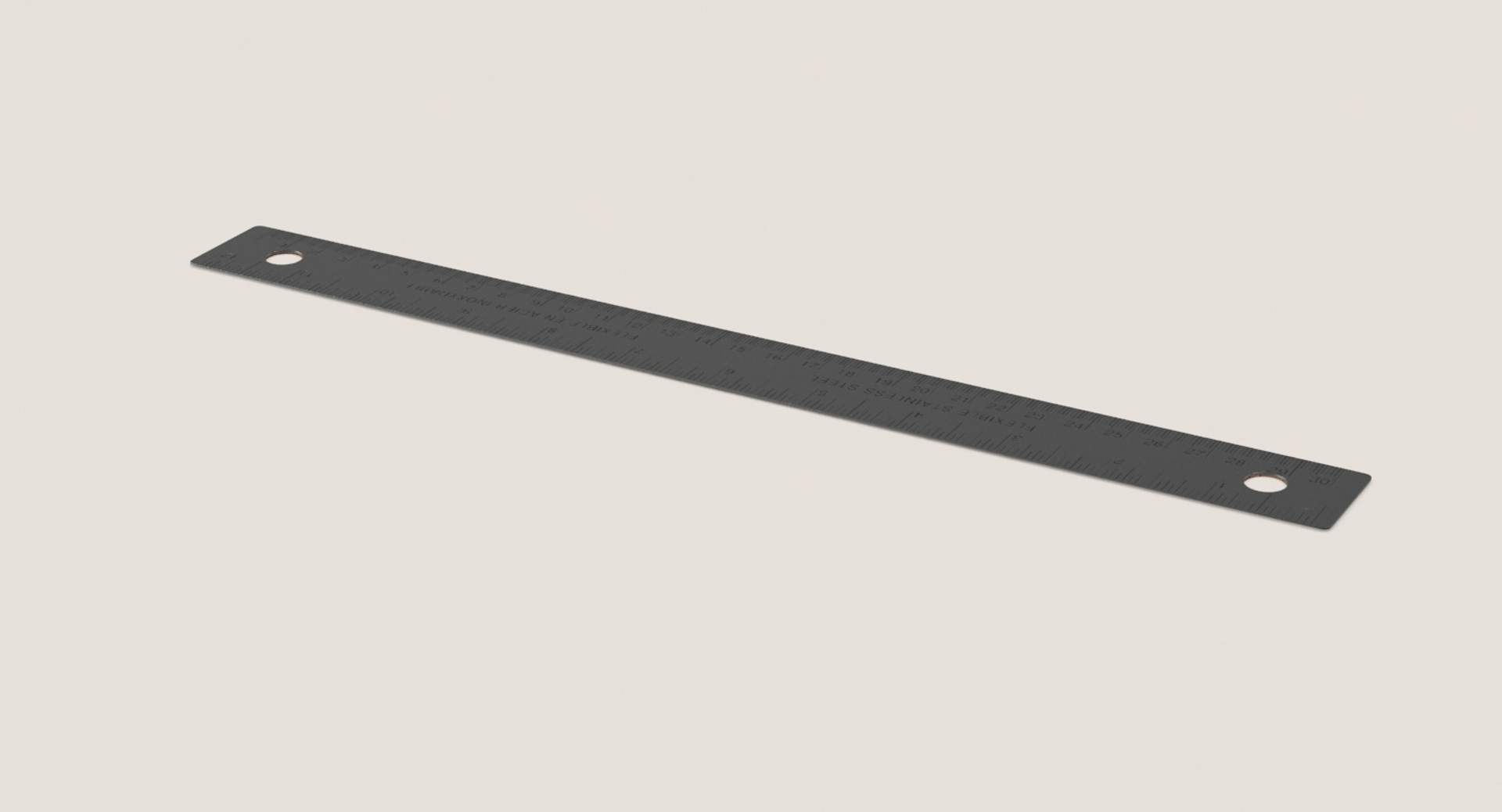Metal Ruler 3d Model