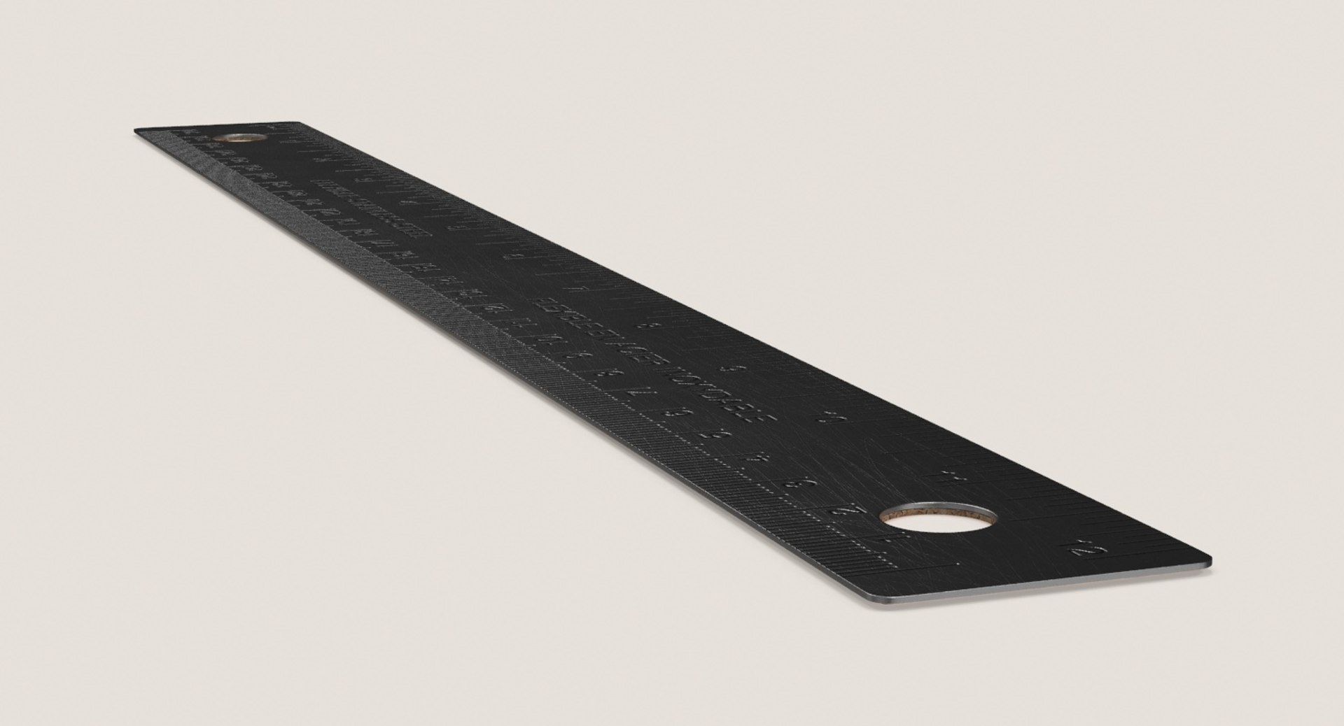 Metal Ruler 3d Model