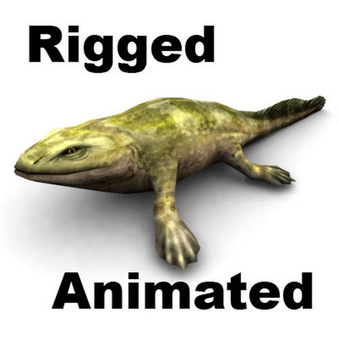 Ichthyostega Animation 3d Model