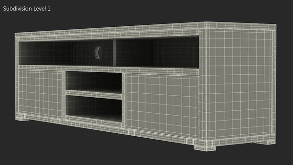 3D tv stand black model - TurboSquid 1592214