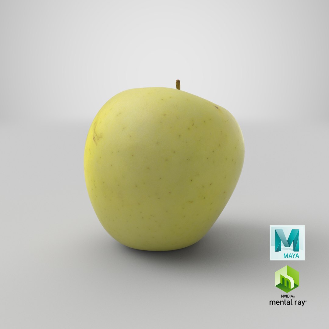 3D apple golden model - TurboSquid 1345361