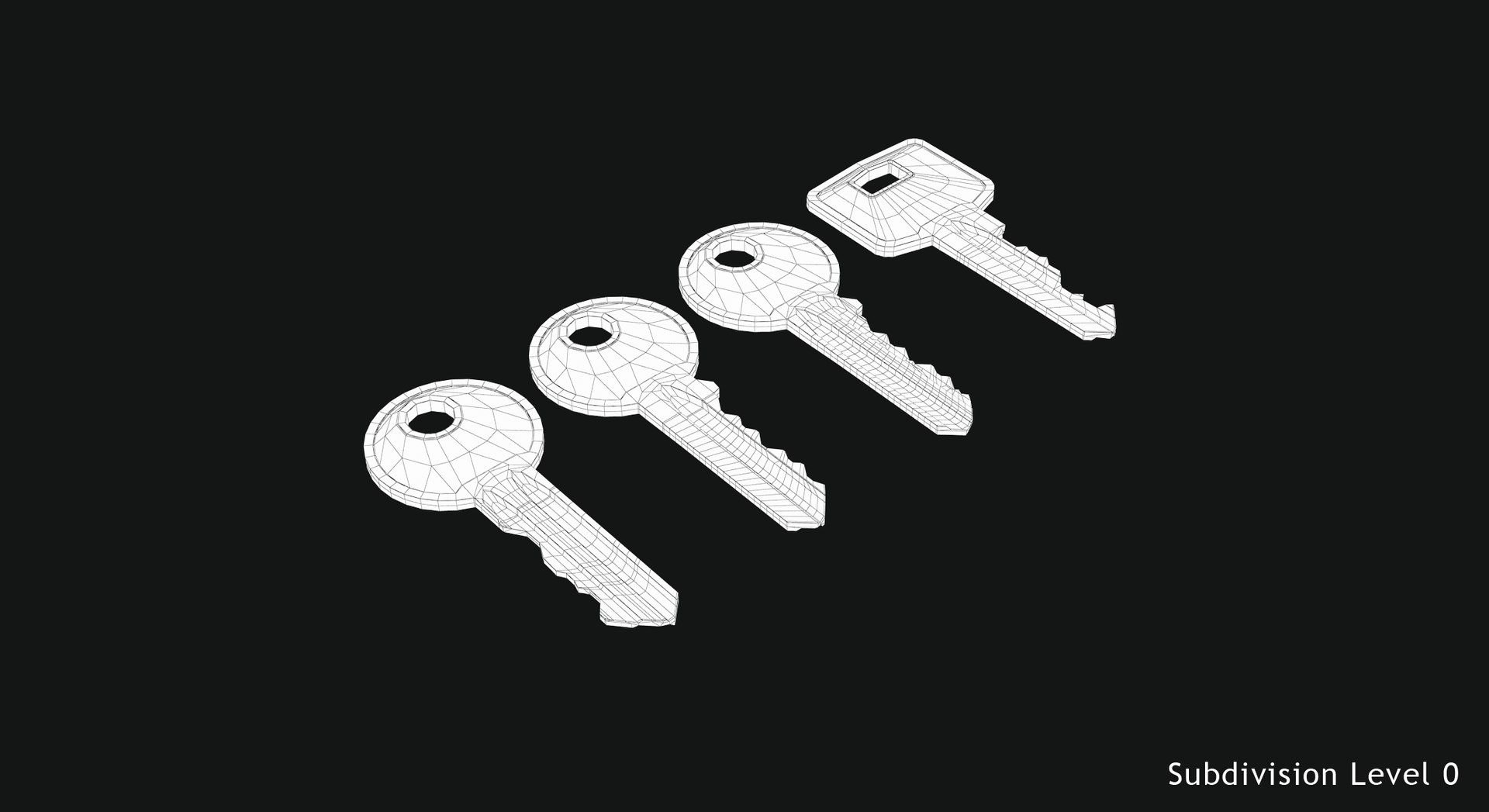 Colored keys model - TurboSquid 1281404