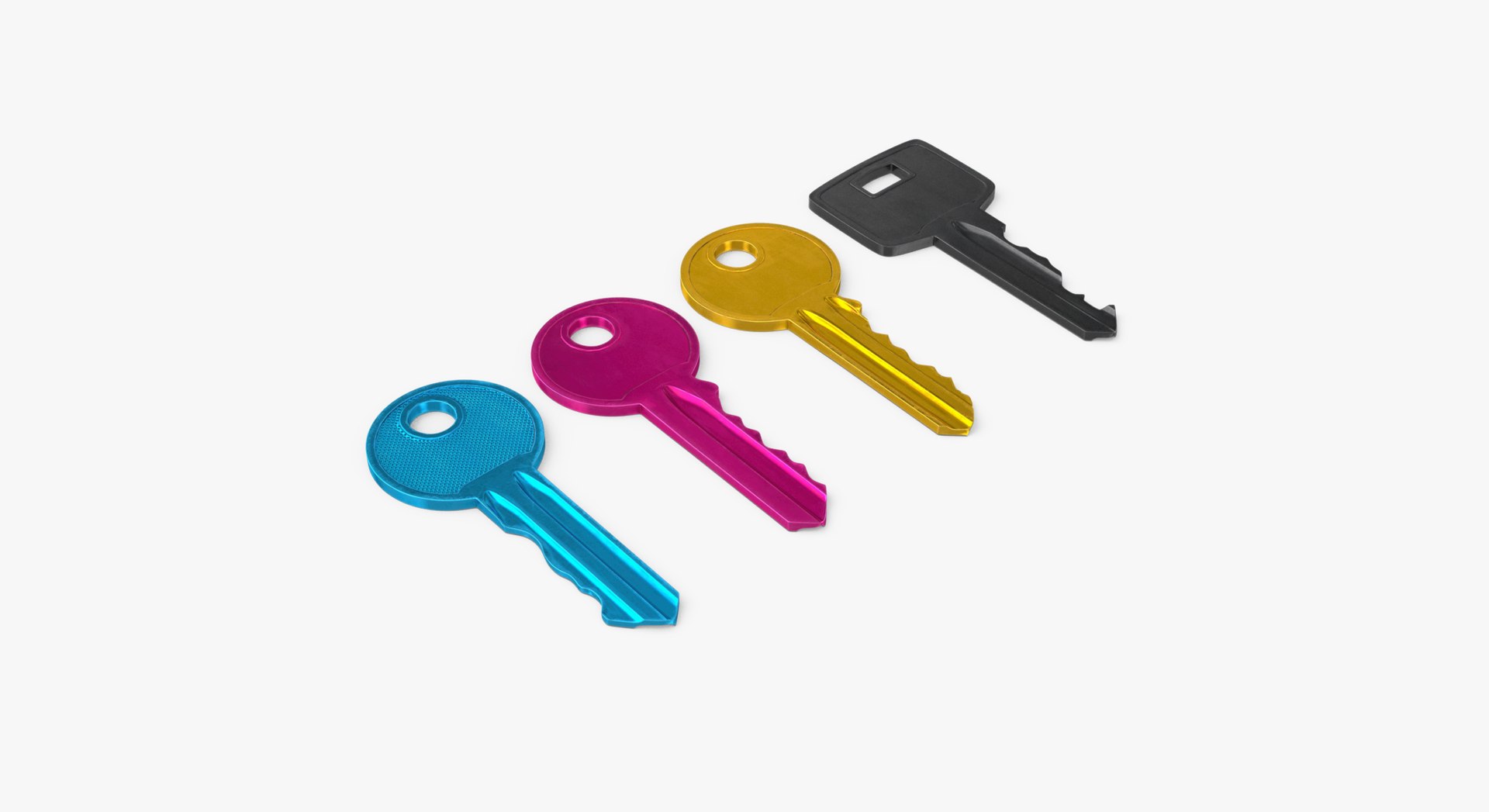 Colored Keys Model - TurboSquid 1281404