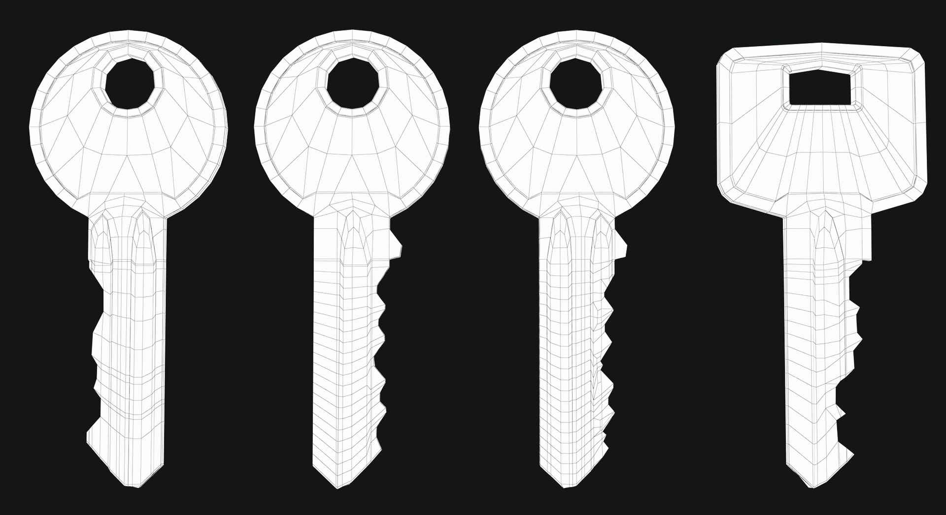 Colored keys model - TurboSquid 1281404