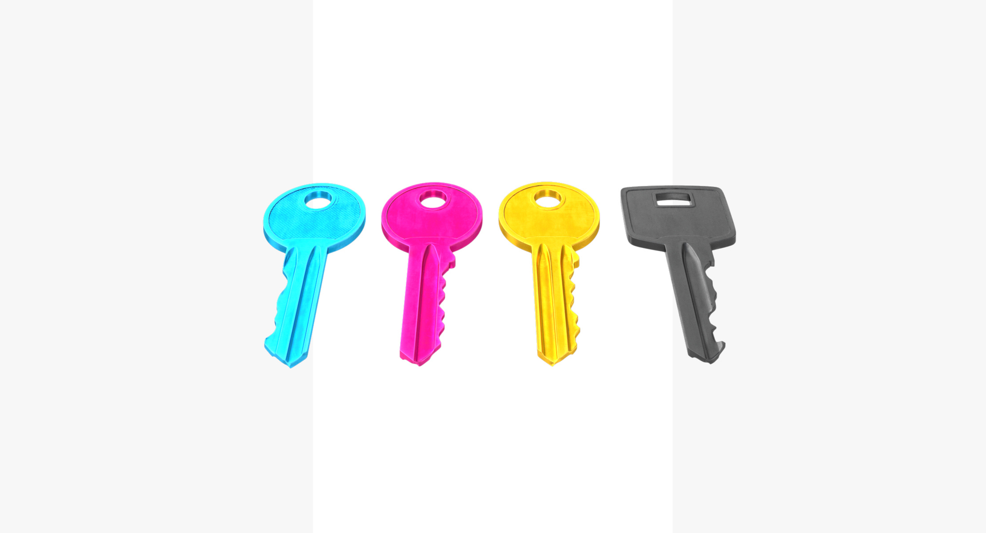 Colored keys model - TurboSquid 1281404