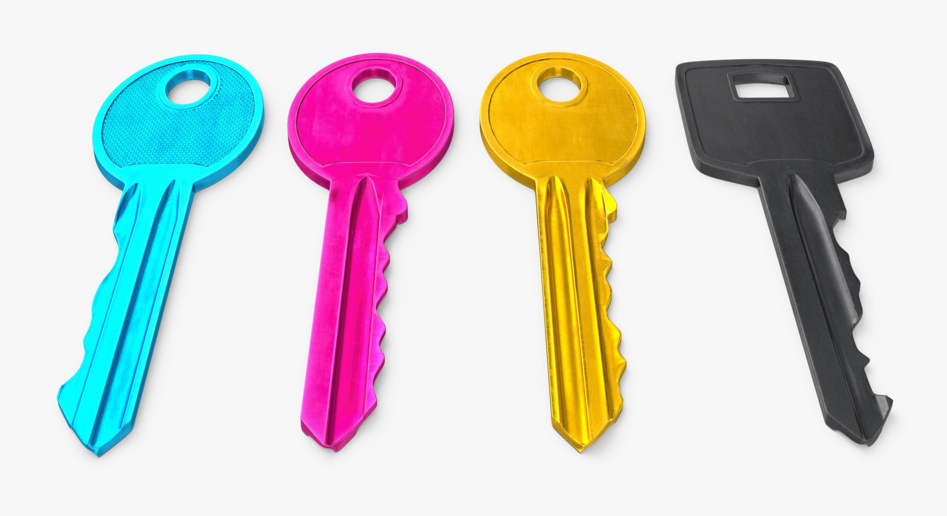 Colored Keys Model - TurboSquid 1281404