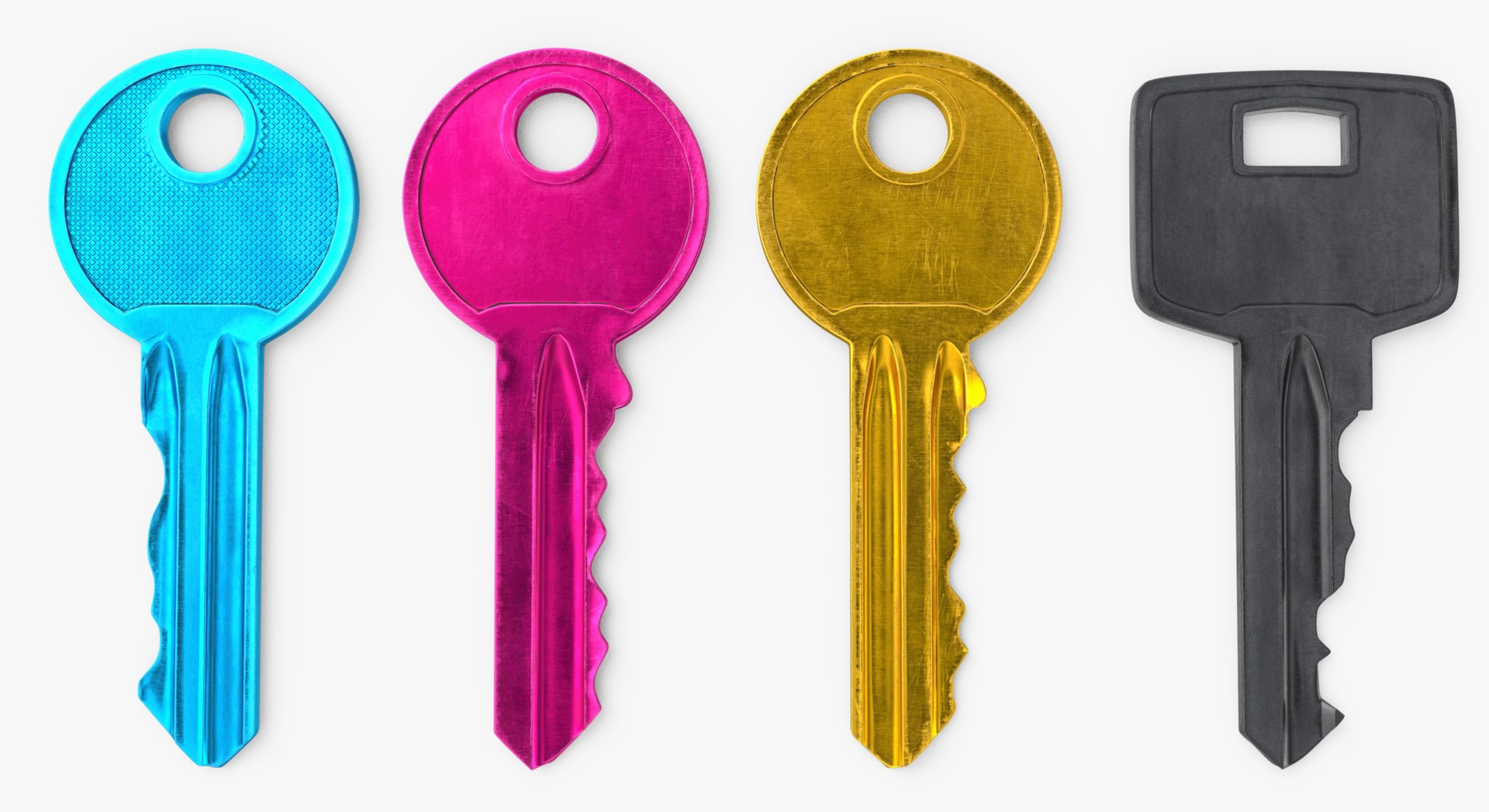 Colored Keys Model - TurboSquid 1281404