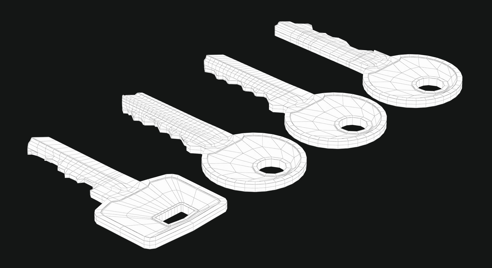 Colored keys model - TurboSquid 1281404