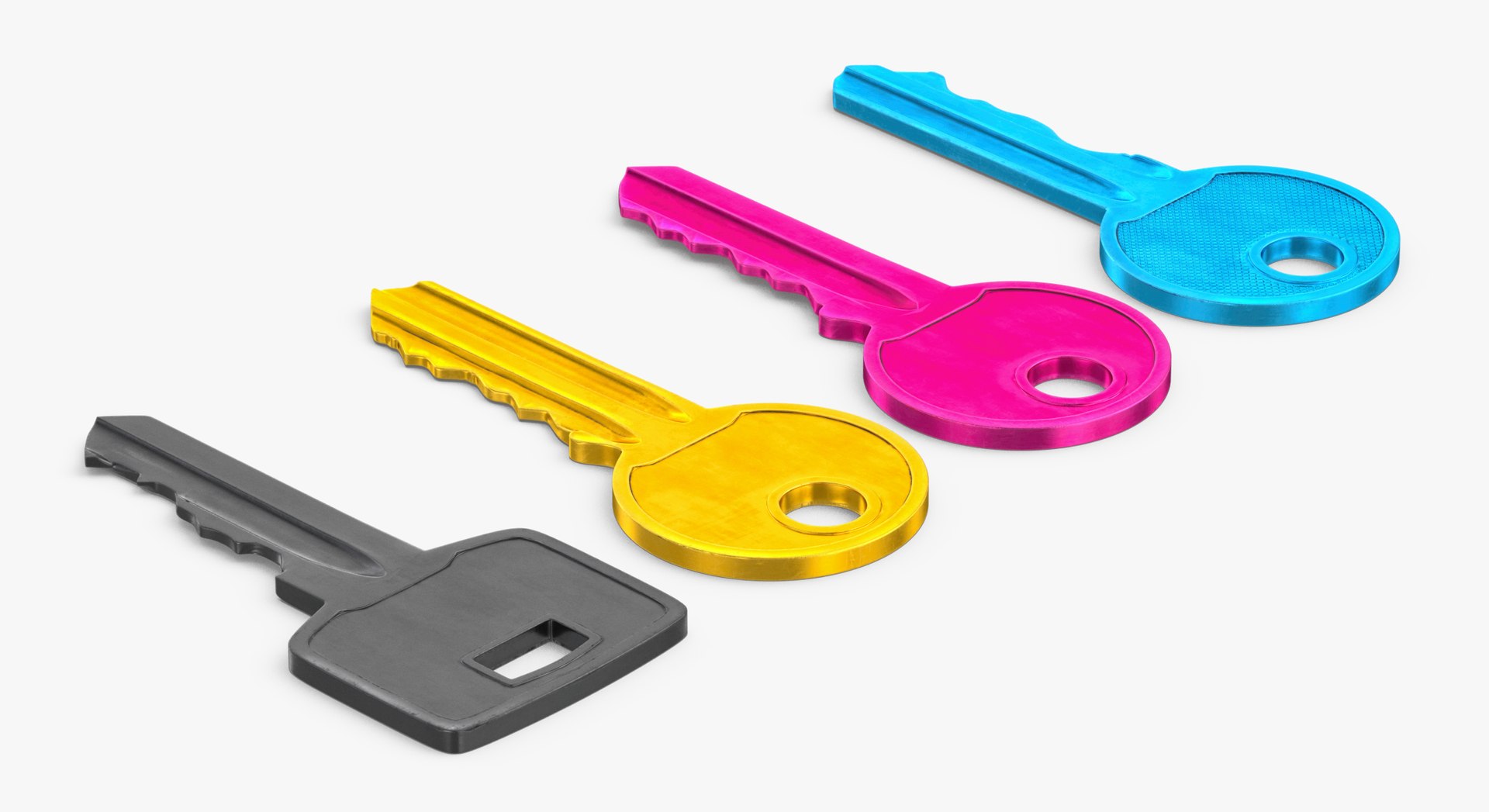 Colored Keys Model - TurboSquid 1281404