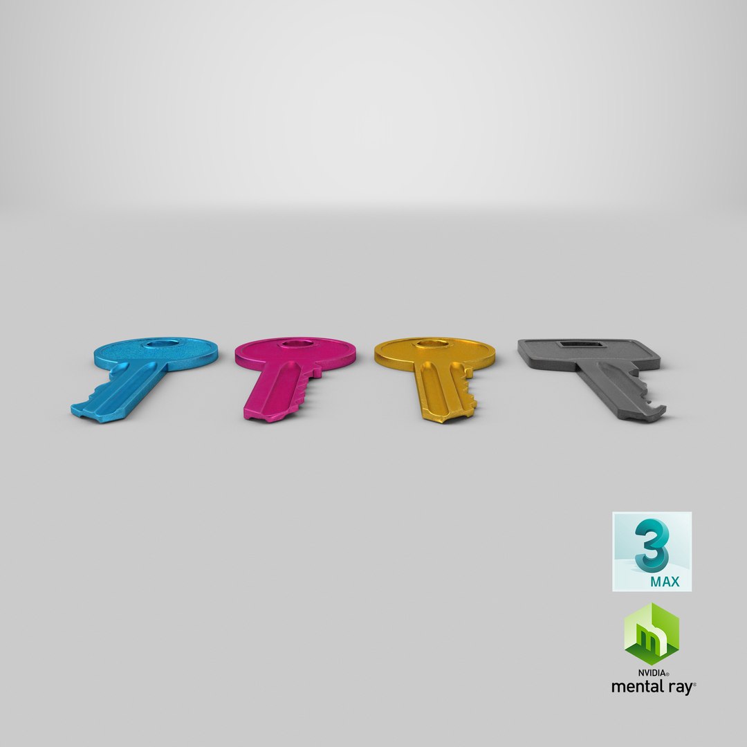Colored keys model - TurboSquid 1281404