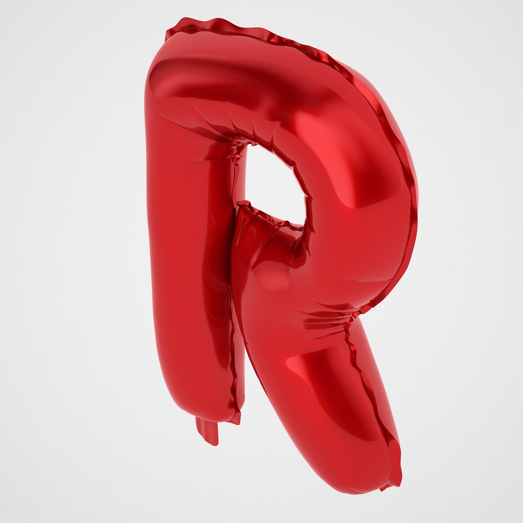Balloon Letter R Model - TurboSquid 1386313